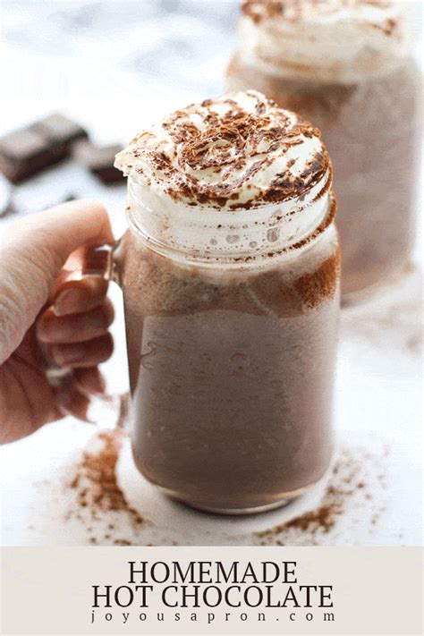 Homemade Hot Chocolate Made With Real Chocolate Joyous Apron