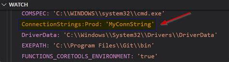 Nodejs How To Get A Connection String Environment Variable In An Azure Function Running