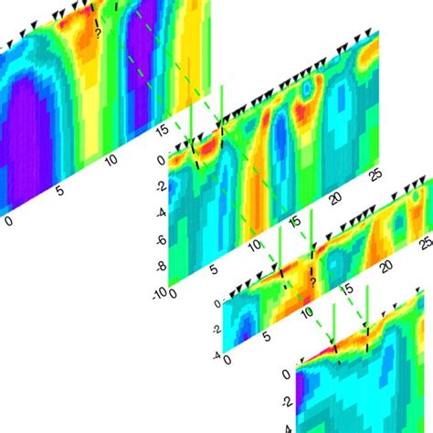 Resistivity Models Obtained After 2d Inversion Of The All Mt Data Four