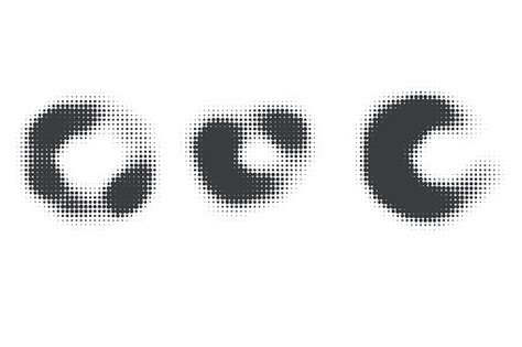 Dotted Vector Shapes With Halftone Gradient Abstract Circle Elements Curve Wavy Rounds Set Of