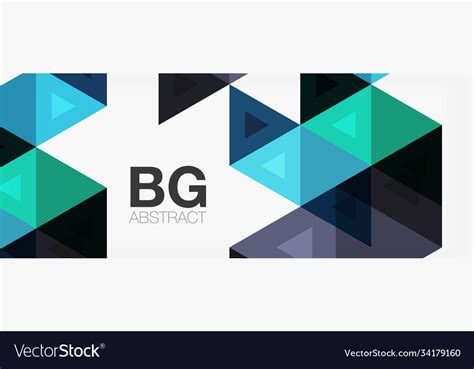 Mosaic Triangle Pattern Abstract Background Vector Image