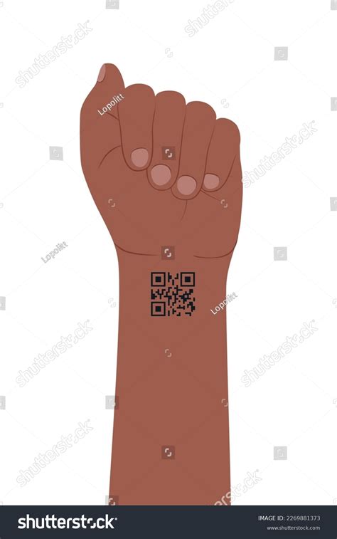 Hand Bent Fingers Qr Code Tattoo Stock Vector Royalty Free 2269881373 Shutterstock