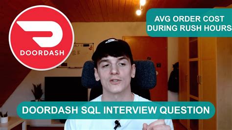 Doordash Sql Interview Question For Data Scientists And Data Analysts Stratascratch 2035 Youtube