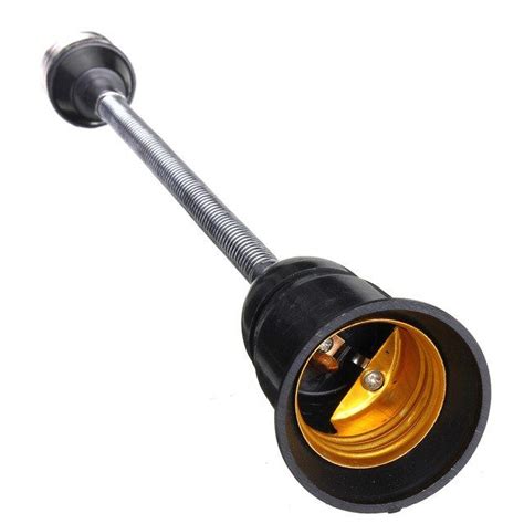 Jiguoor20 30 40 60cm Length E27 To E27 Black Flexible Extend Extension Adapter Socket Led Light