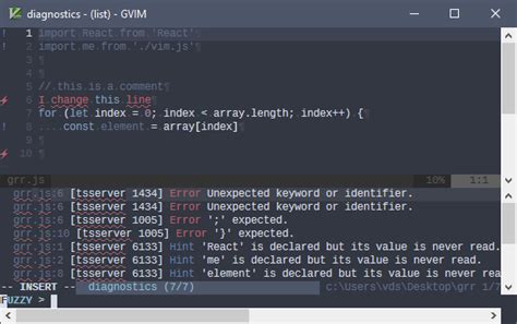 Gvim What Is The Arrow Notation In The Start Of Some Lines In Vim
