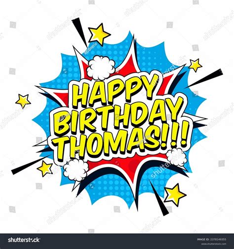 Happy Birthday Thomas Vector Illustration Stock Vector Royalty Free