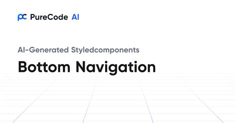 implement styledcomponents bottom navigation fast using ai