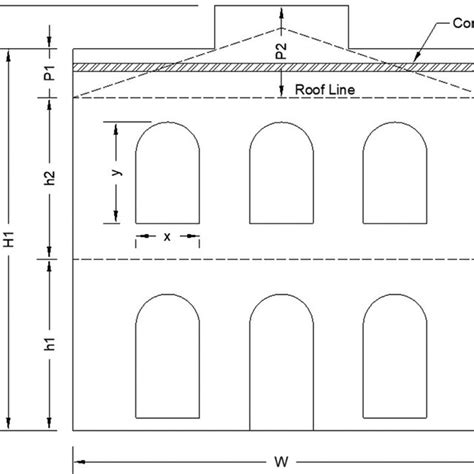 Schematic Of A Two Storey Vintage Pre 1940 Urm Building Reproduced Download Scientific