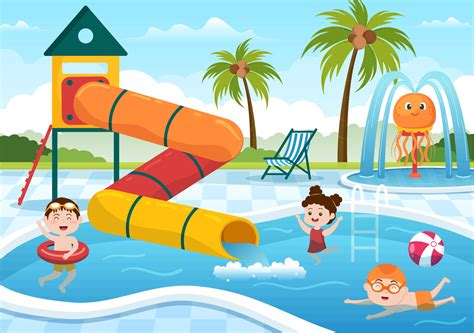 Water Park Cartoon