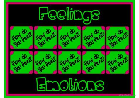 Feelings And Emotions Memory Game English ESL Powerpoints