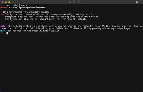 Erro Ambiente Gerenciado Externamente no Pip Linux Soluções