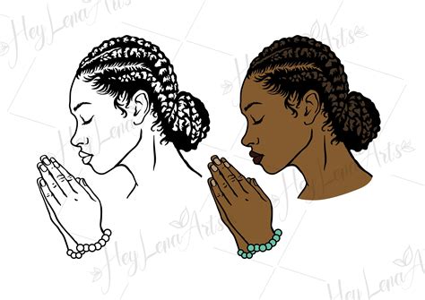 Black Woman Praying Svg Black Woman Svg Afro Woman Svg Etsy In Images