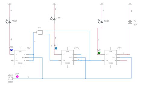 3 Bit Synchronous Down Counter Multisim Live