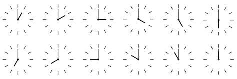 premium vector horizontal set of analog clock icon notifying each
