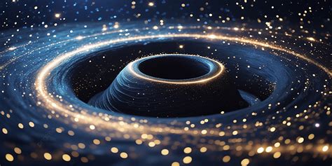 우주에서 소용돌이치는 빛 입자가 있는 블랙홀의 디지털 그림 디지털 일러스트레이션 블랙홀 소용돌이치는 빛의 입자 배경 일러스트 및 사진 무료 다운로드 Pngtree