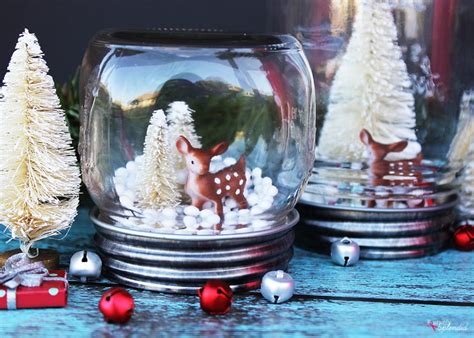 Mason Jar Snow Globes Positively Splendid Crafts Sewing Recipes And Home Decor