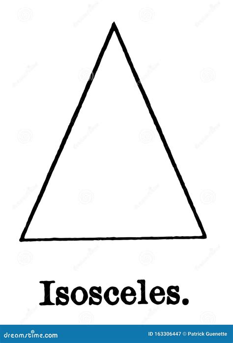 Isosceles Triangle Vintage Illustration Stock Vector Illustration Of