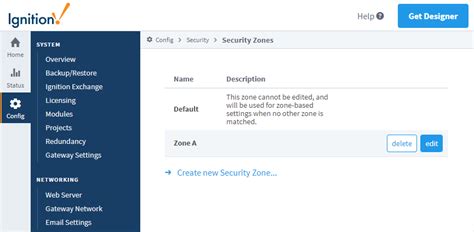 Security Zones Ignition User Manual