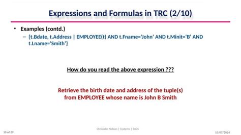 Relational Calculus In Database Management System Pptx