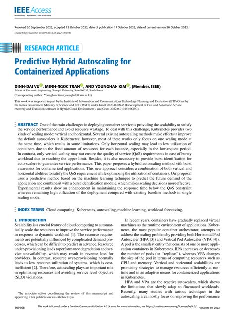 Pdf Predictive Hybrid Autoscaling For Containerized Applications