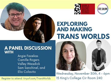 November Sex Salon Exploring And Making Trans Worlds Mark S Bonham