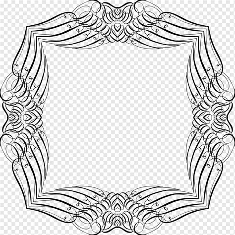 테두리 장식 라인 아트 프레임 장식 장식 장식 번성 디자인 Png Pngwing