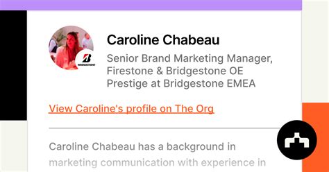 Caroline Chabeau Senior Brand Marketing Manager Firestone