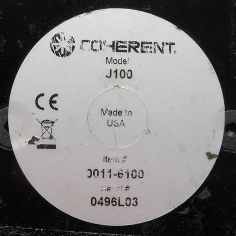Coherent J100 Pyroelectric Laser Energy Sensor 2pcs