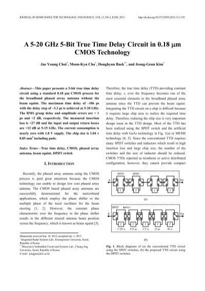 A 5 20 Ghz 5 Bit True Time Delay Circuit In 018 Âµm Cmos Jsts