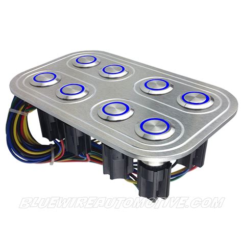 Bluewire Automotive Silver Series Billet Power Window Switch Blue 4 Door