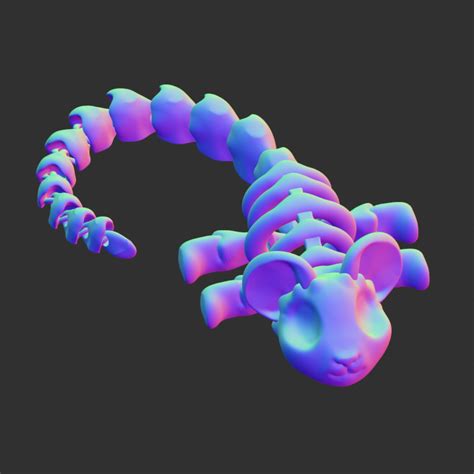 🐁 Flexi Mouse Skeleton・ Stl File For 3d Printing・cults