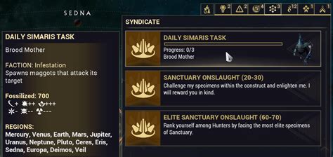 [suggestion] make clicking on the daily simaris task panel give an