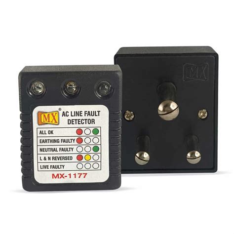 MX AC Electrical Line Fault Detector Pin AC Socket Tester With Automatic Earthing