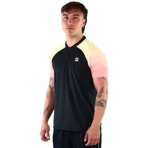 Polo Fila Masc Classic Negroimpreso De Color No Days Off
