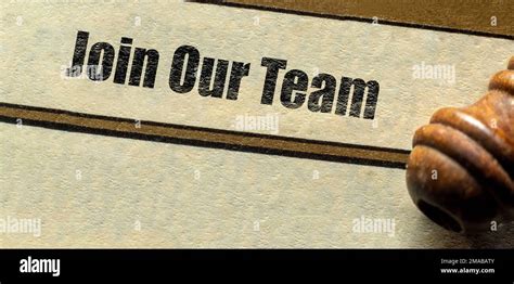 Join Our Team Words The Chapter Heading Title At The Start Of Page Business Concept Education