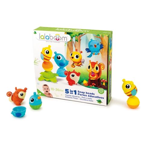 Lalaboom 25 Piece Bead Set Bee Bird And Squirrel The Learning Lab