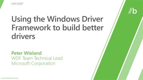 PPT Using The Windows Driver Framework To Build Better Drivers PowerPoint Presentation ID