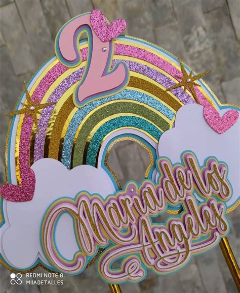 Rainbow Cake Topper Rainbow Party Rainbow Cake Rainbow Decor Cake Topper Rainbow Topper Cloud