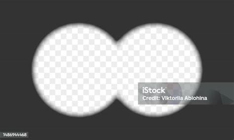 빈 투명 배경 필드가 있는 쌍안경 보기 템플릿입니다 수색 확대 탐사 추종 조사를 위한 군사 사냥 또는 스파이 광학 기기 망원경에 대한 스톡 벡터 아트 및 기타 이미지