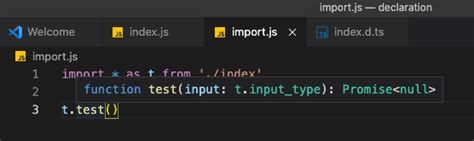 Typescript Function In Javascript File Cant Detect Its Own Type With