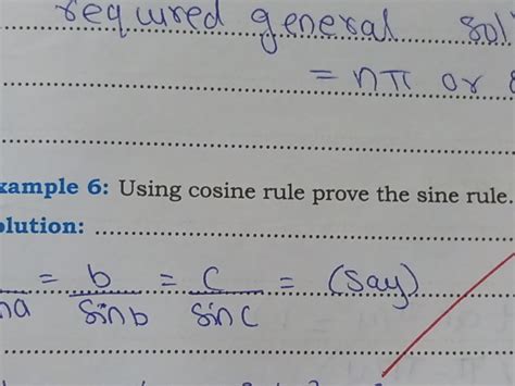 Required General Nπ Or Sample 6 Using Cosine Rule Prove The Sine Rule
