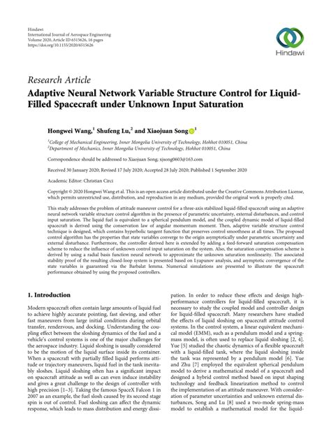 Pdf Adaptive Neural Network Variable Structure Control For Liquid