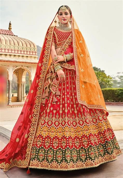 Silk Red Banarasi Bridal Lehenga Size Free Size At Best Price In Lucknow
