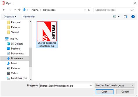 Importing Netsim Experiments And Configurations Netsim Support Portal