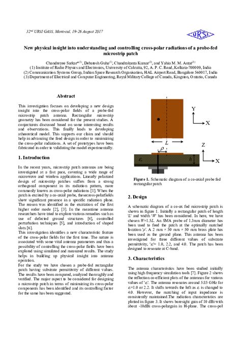 Pdf New Physical Insight Into Understanding And Controlling Cross Polar Radiations Of A Probe