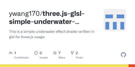 github ywang170 three js glsl simple underwater shader this is a