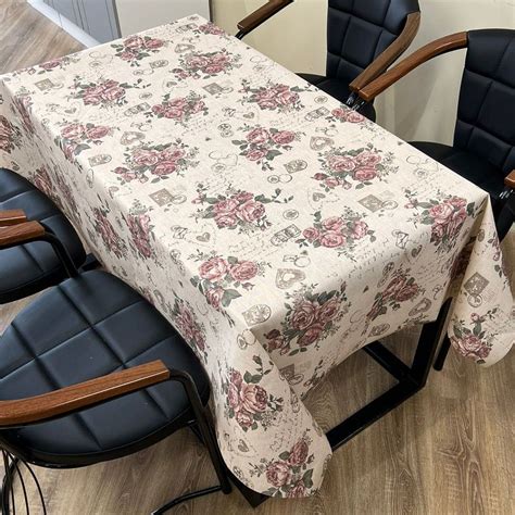 Скатерть клеенка на стол на кухню водоотталкивающая прямоугольная ...