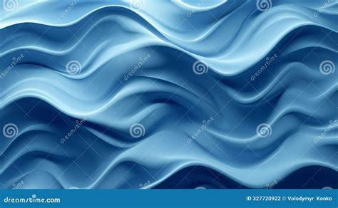 Abstract Wavy Blue Fabric Texture Flowing And Smooth Shapes Modern Art And Design Concept