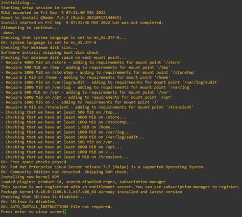Installing Qradar Failed After The Rhel Installation Rqradar