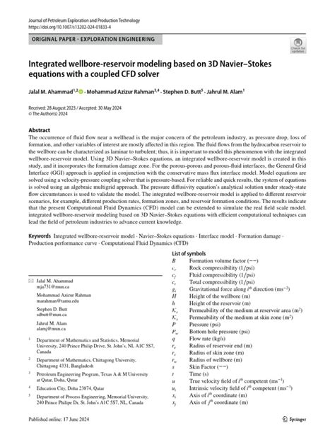Integrated Wellbore Reservoir Modeling Based On 3d Pdf